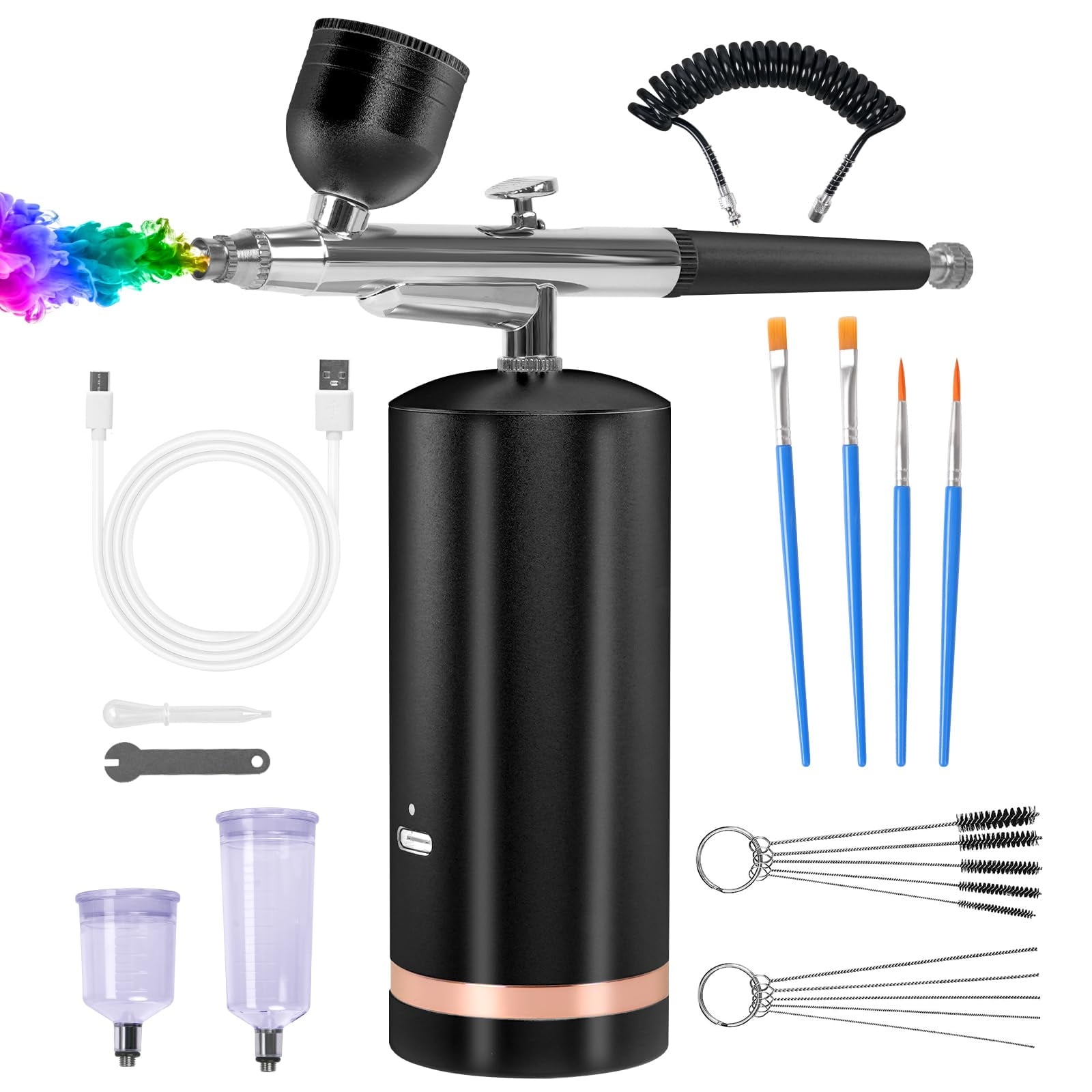 Sunnycome Airbrush,Air Brush Kit with Air Compressor for Nails,Gun ...