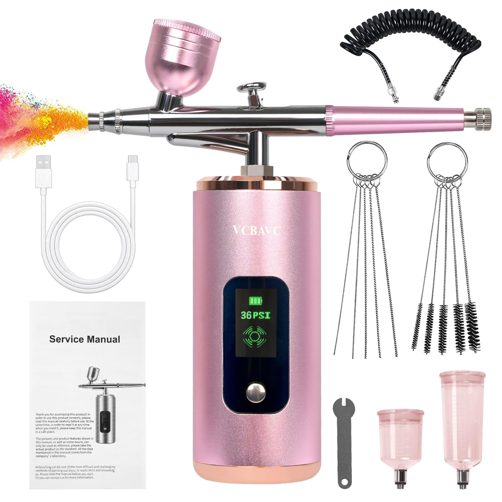 Sunnycome Airbrush,Air Brush Kit with Air Compressor for Nails,Gun ...