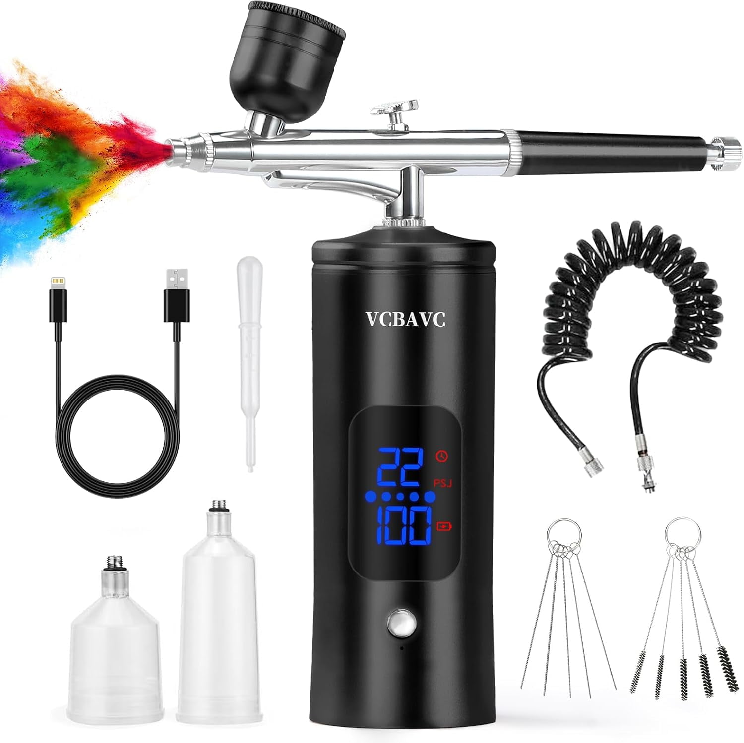 Sunnycome Airbrush,Air Brush Kit with Air Compressor for Nails,Gun ...
