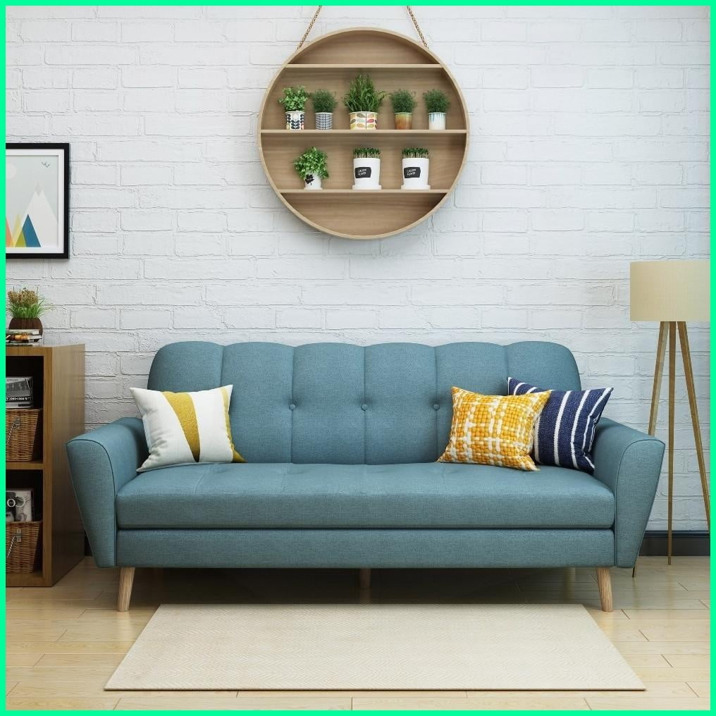 Sunnydale Mid-Century 71.3" Tufted Back Sofa with Rubberwood Legs ...