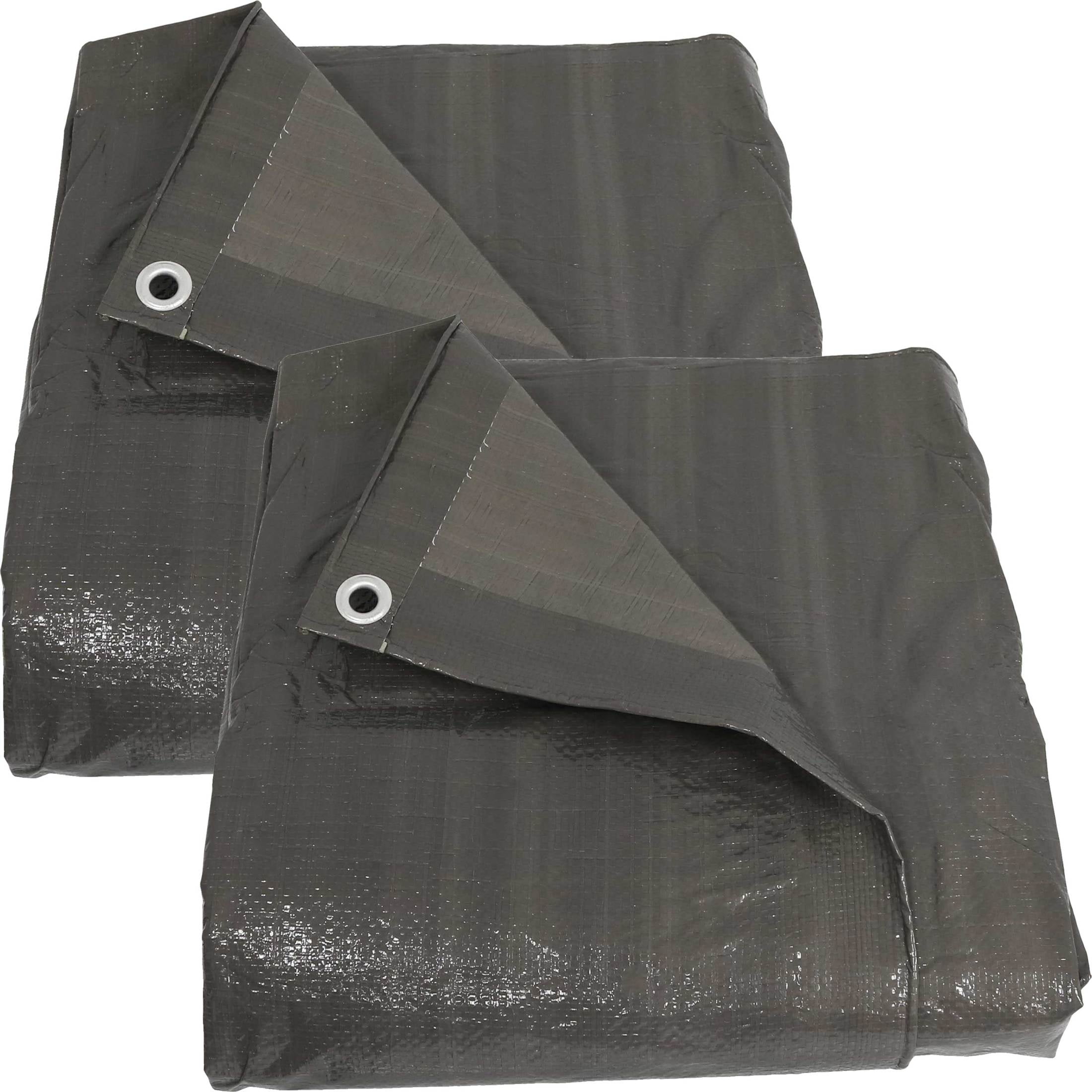 Sunnydaze 20' x 20' x 0.01" Dark Gray Solid Heavy-Duty Set of 2 ...