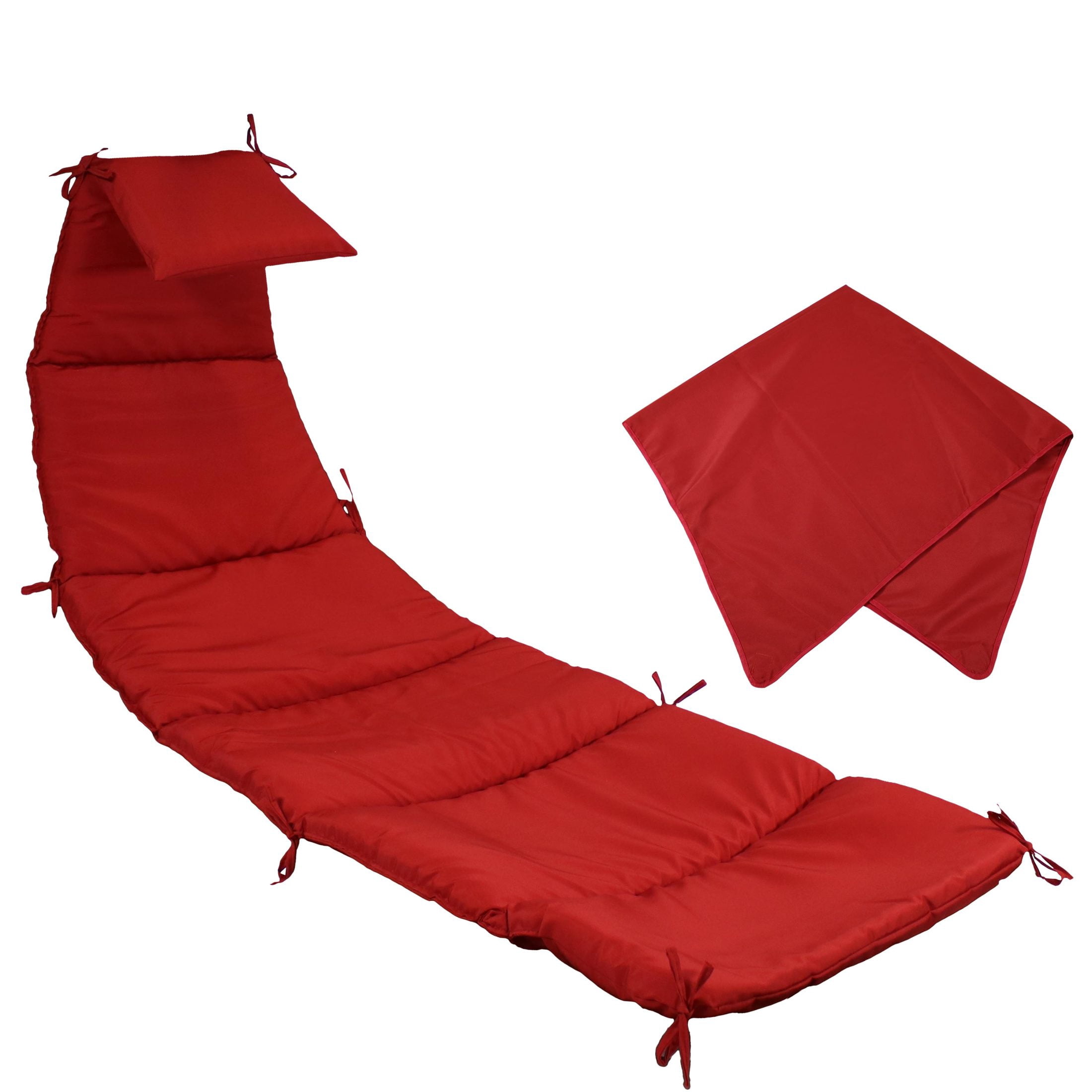 Sunnydaze 27" x 88.5" Red Outdoor Hanging Lounge Chair Replacement ...