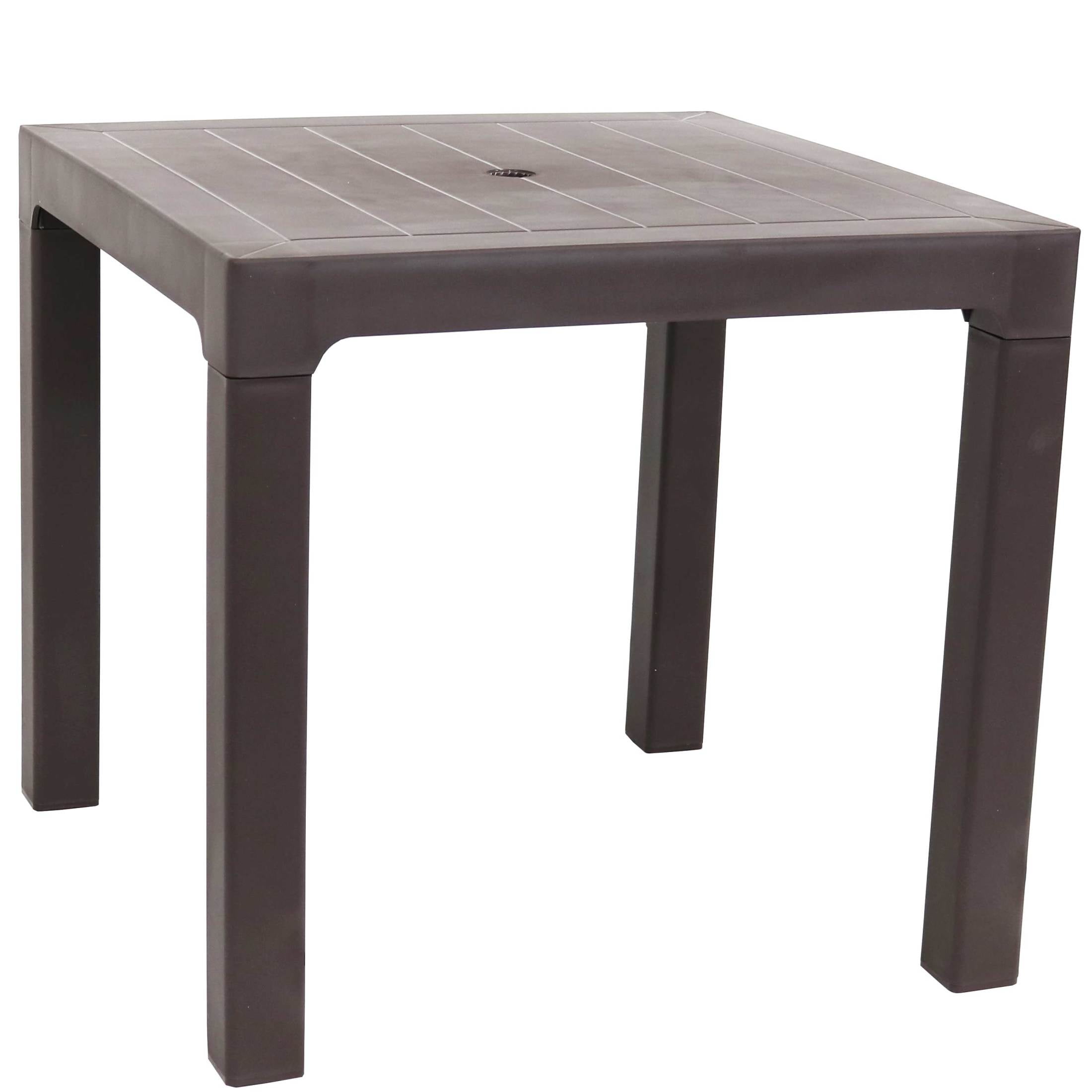 Sunnydaze Durable Polypropylene Outdoor Patio Dining Table, Brown - 31 ...