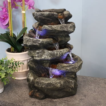 "Alpine Corporation Indoor/Outdoor Tabletop Electric Fountain, 9 ...