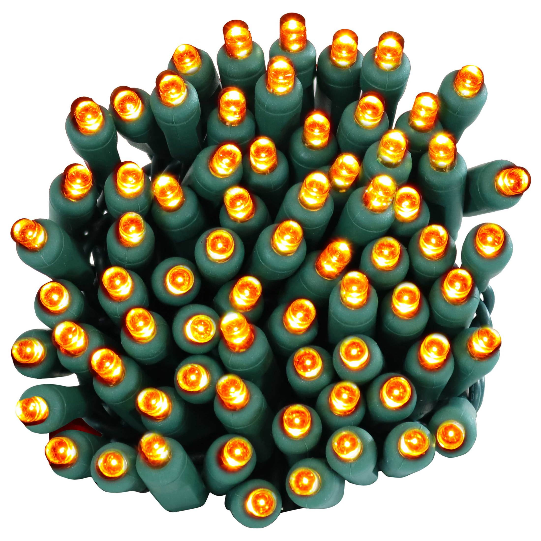 Sunnydaze 70-Count 5mm Wide Angle LED Outdoor String Lights - Orange ...