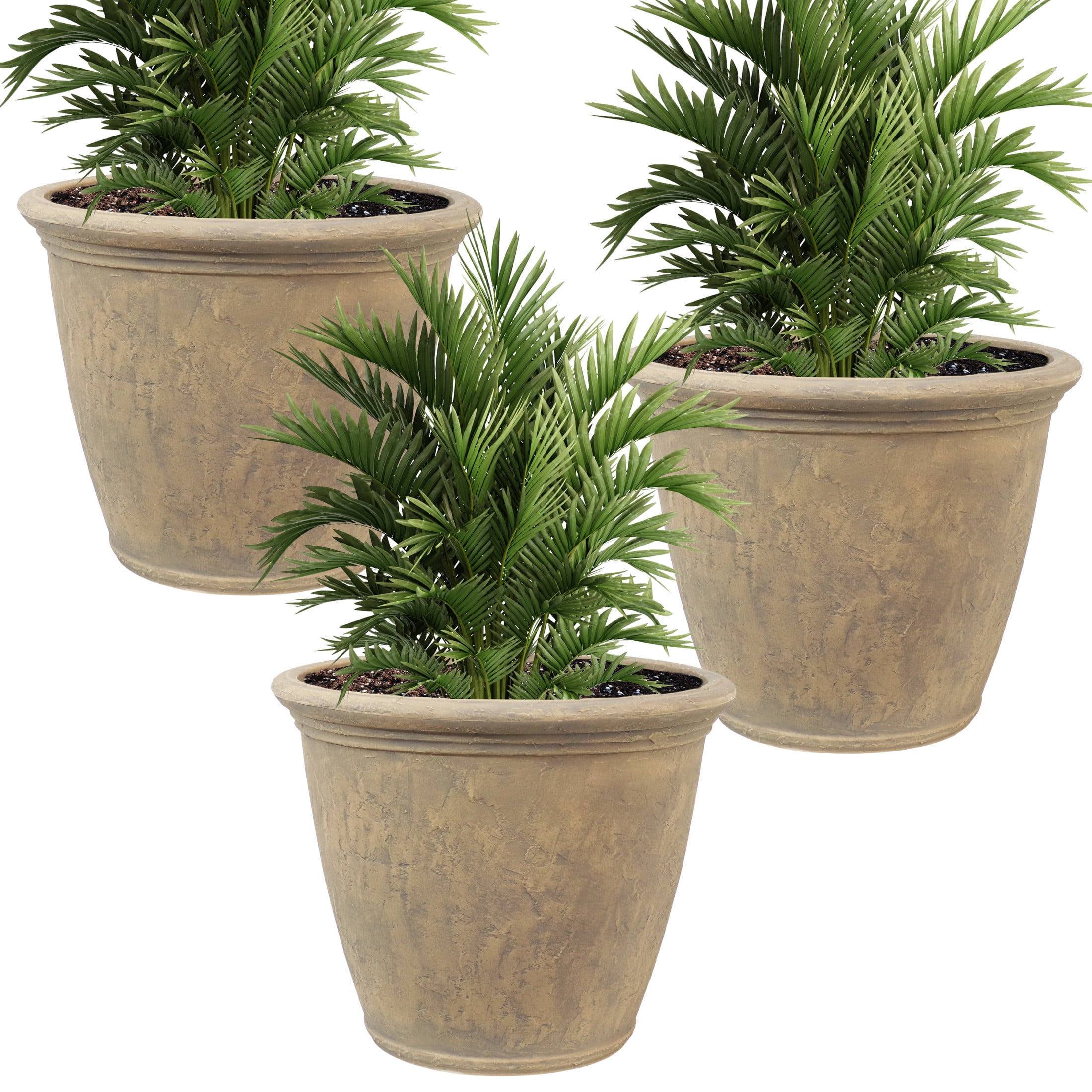 Sunnydaze Large Anjelica Polyresin Indoor/Outdoor Flower Pot Planter ...