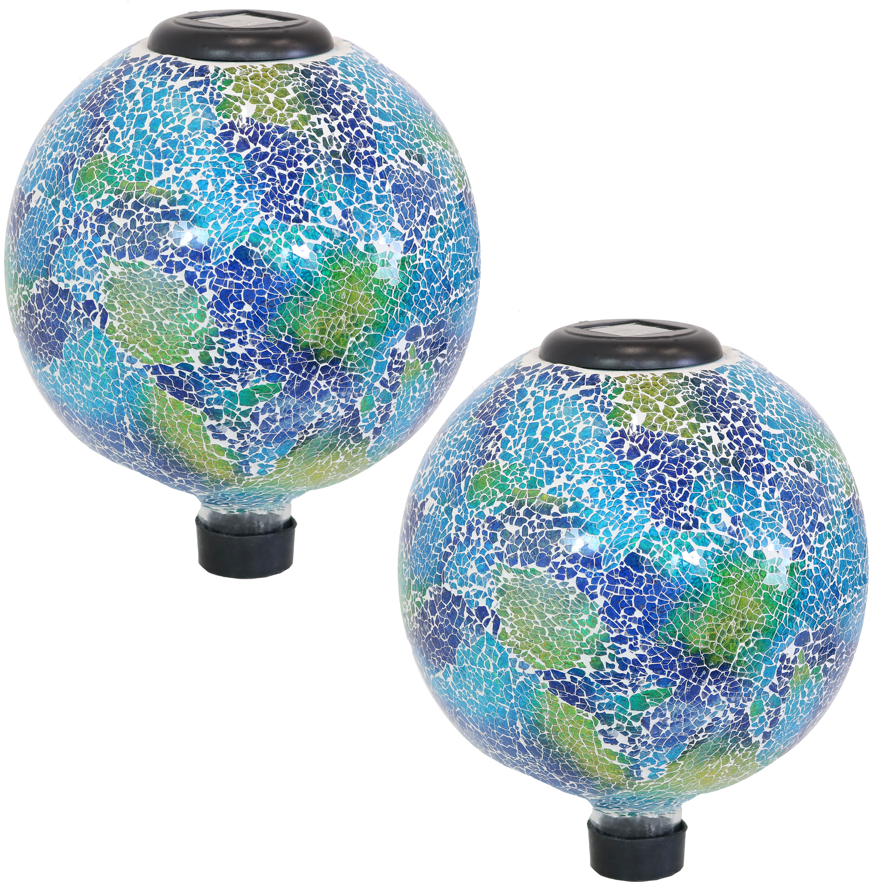 Whole Housewares Gazing Ball 10 Inch Mosaic Colorful Globe Iridescent ...