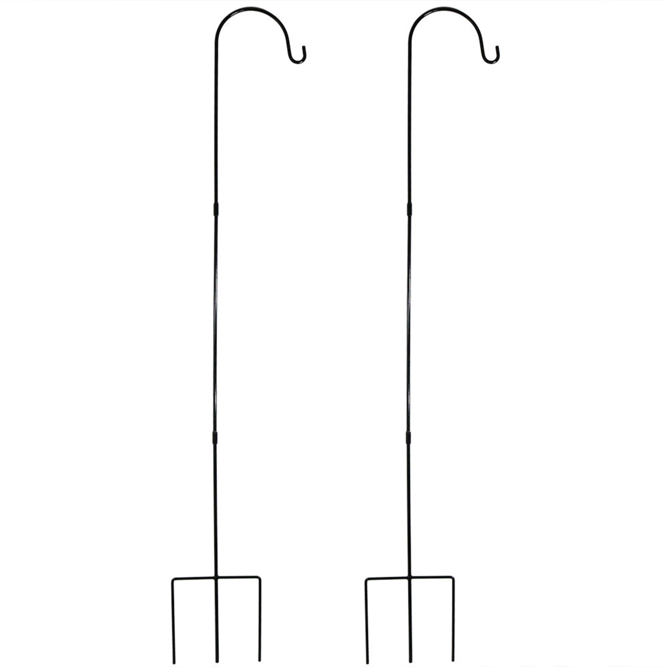 Sunnydaze Garden Outdoor Tall Porch Shepherd Hooks - Set of 2 - 82 ...