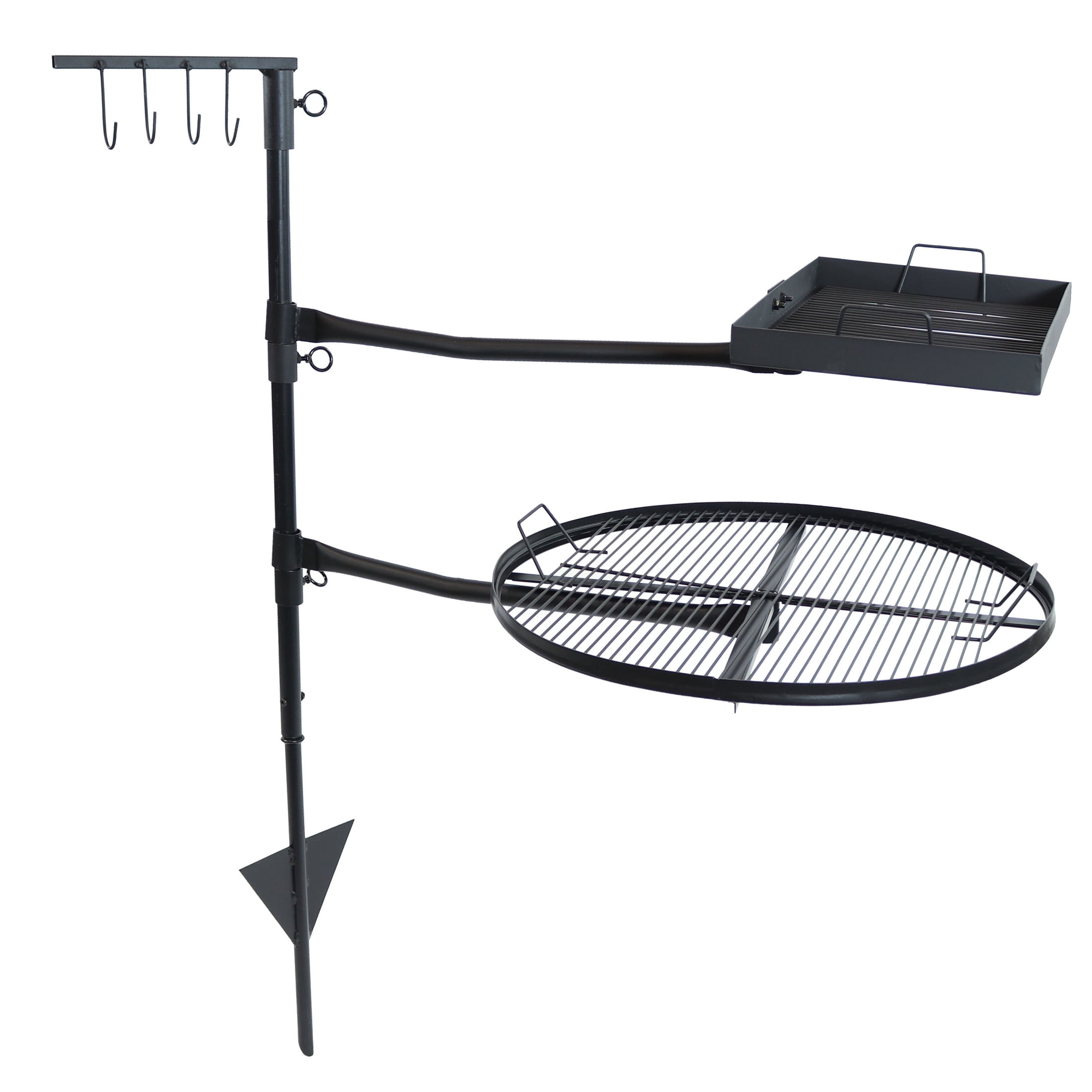 Sunnydaze 16" x 10.5" and 22" x 22" Steel Rectangle and Round Dual Fire ...