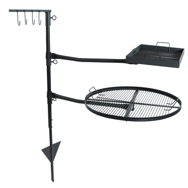 Sunnydaze Dual Campfire Cooking Swivel Grill System - Walmart Business ...