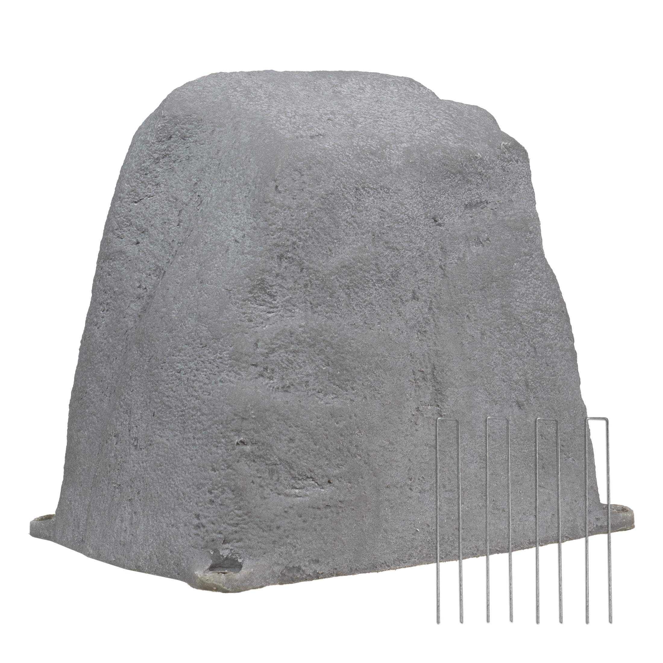Sunnydaze Flat-Top 11" Gray Polyresin Faux Landscape Rock Cover with ...
