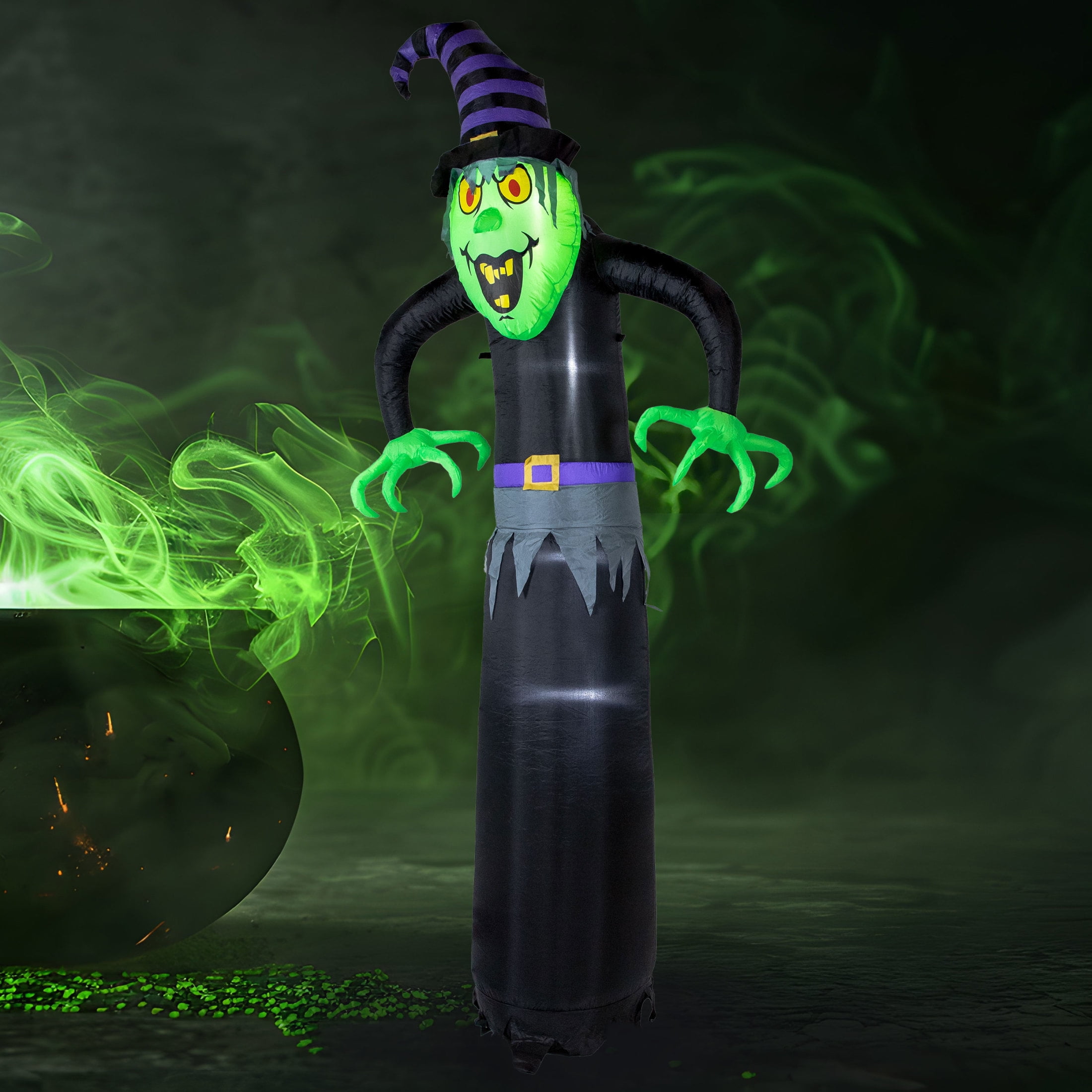 Winifred the Wicked Witch Inflatable Halloween Decoration - 8 ft by Sunnydaze - Walmart.com