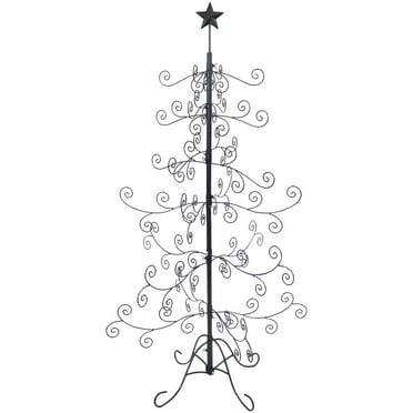 Ornament Display Stand - Metal Christmas Tree Ornament Holder, 6' Black ...