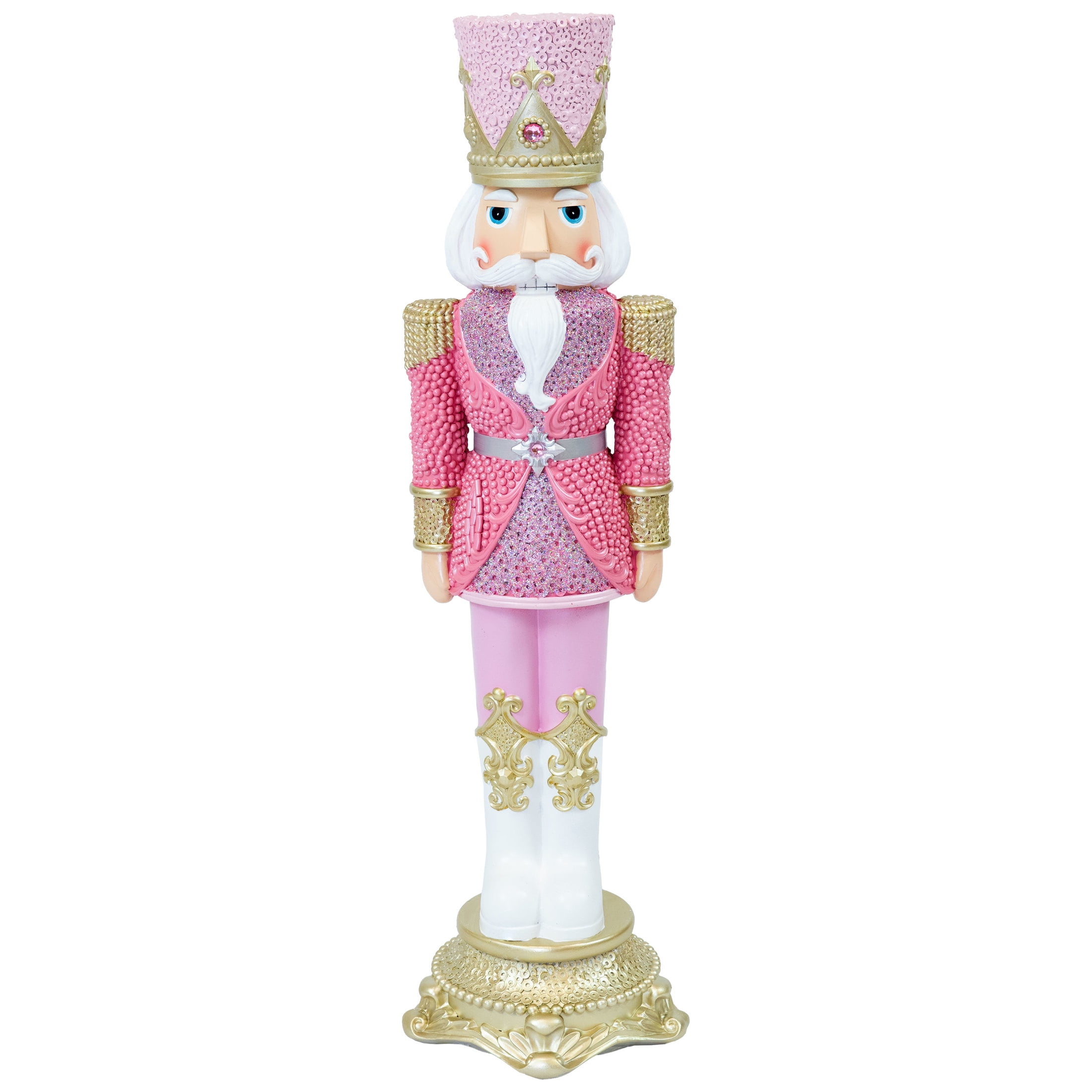 Sunnydaze Pink Polyresin Kenneth the Princely Nutcracker Christmas ...