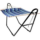 Sunnydaze Quilted 2-Person Hammock with Multi-Use Universal Stand ...