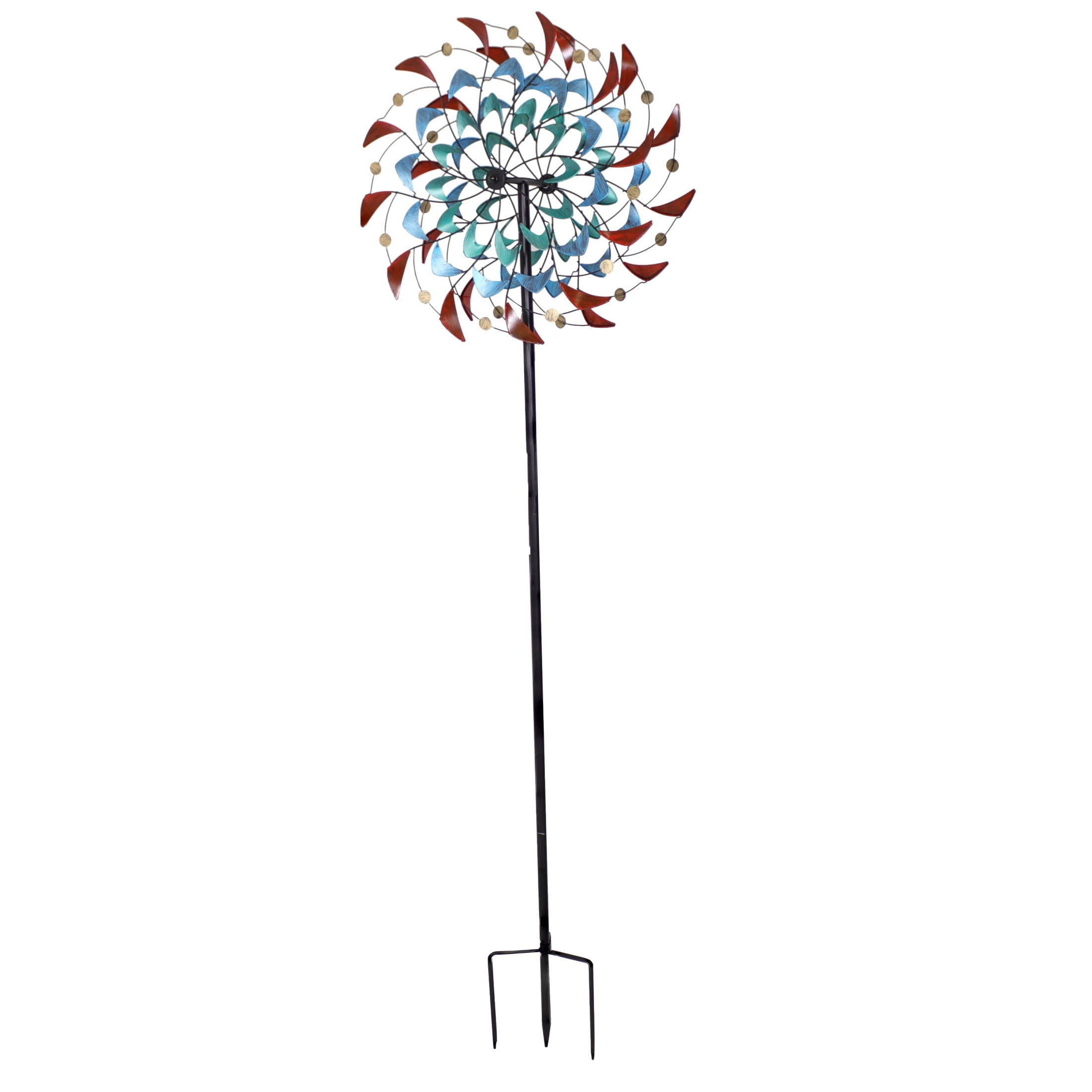 Sunnydaze Rainbow Breezes Metal Garden Wind Spinner - 84" H - Walmart.com