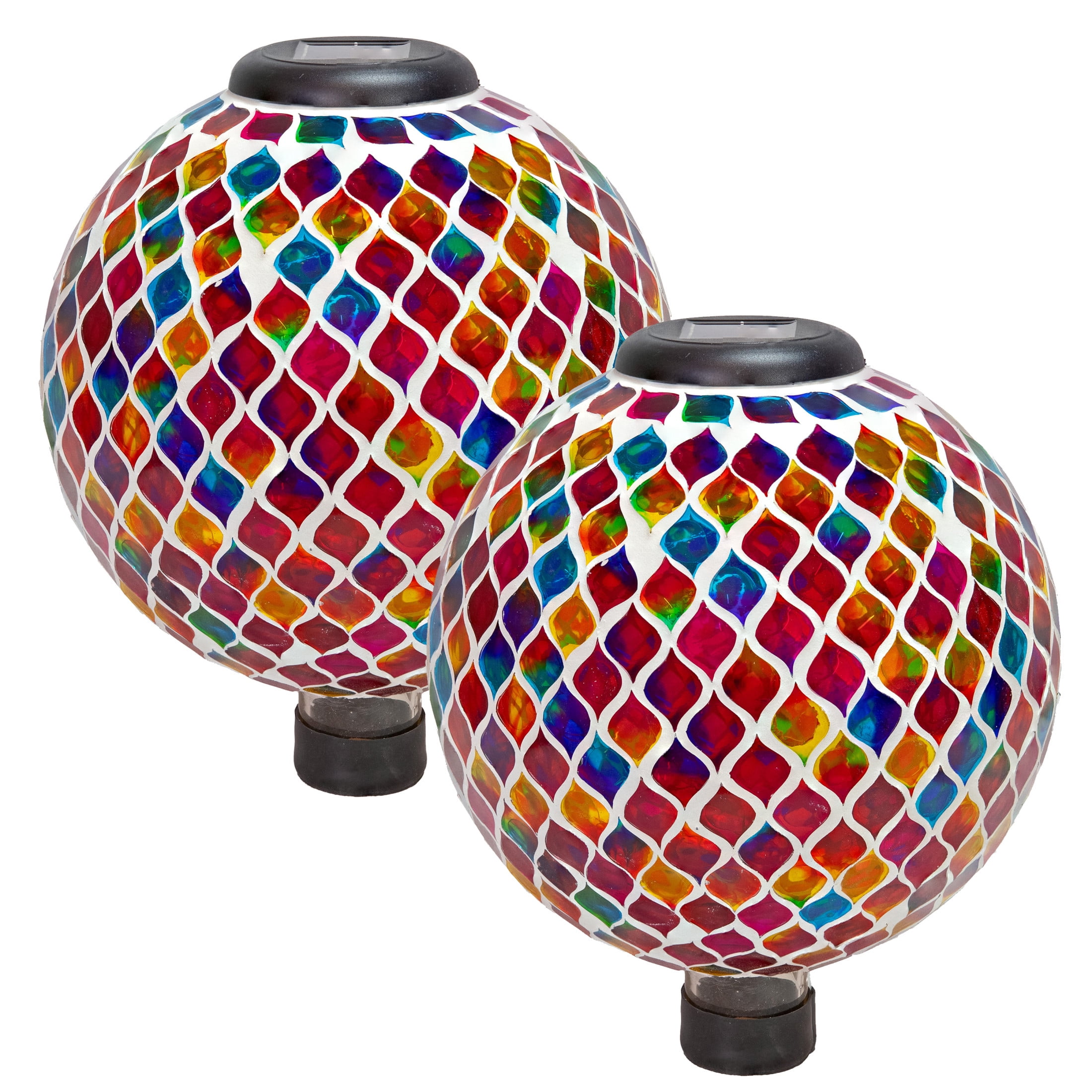 Sunnydaze Summer Trellis 10" Mosaic Glass Outdoor Gazing Globe with ...