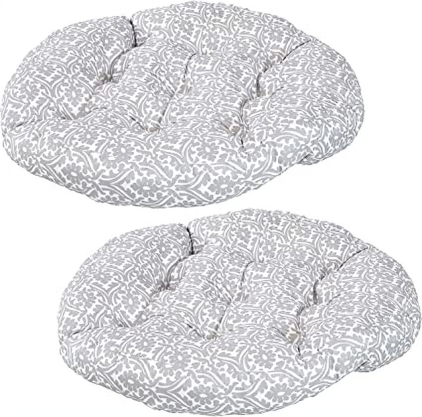 Sunnydaze Tufted Large Round Floor Cushion - Set of 2 - Unique Outdoor ...