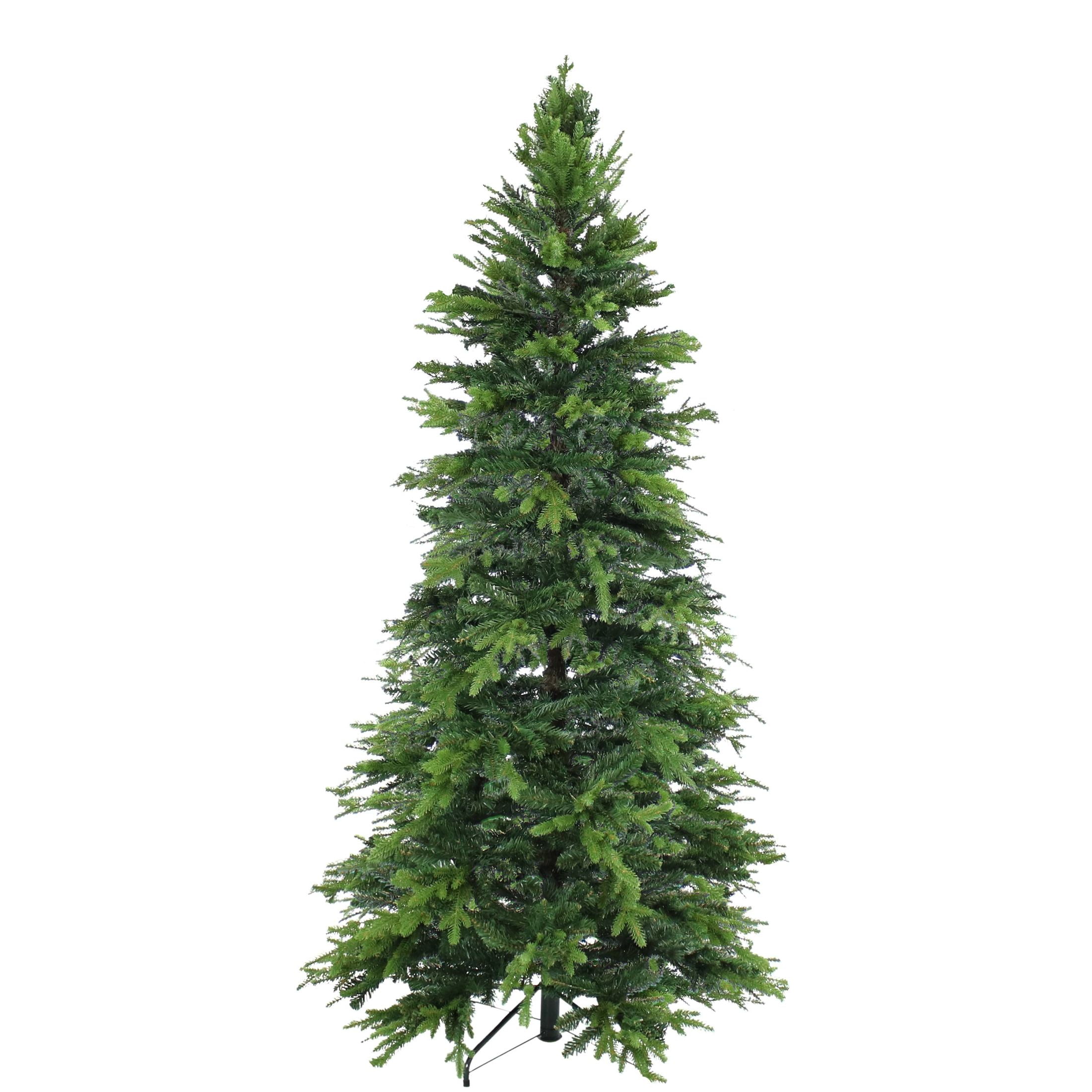 Sunnydaze Tall Slim 7' Artificial Christmas Tree - Skinny Plastic Fir ...