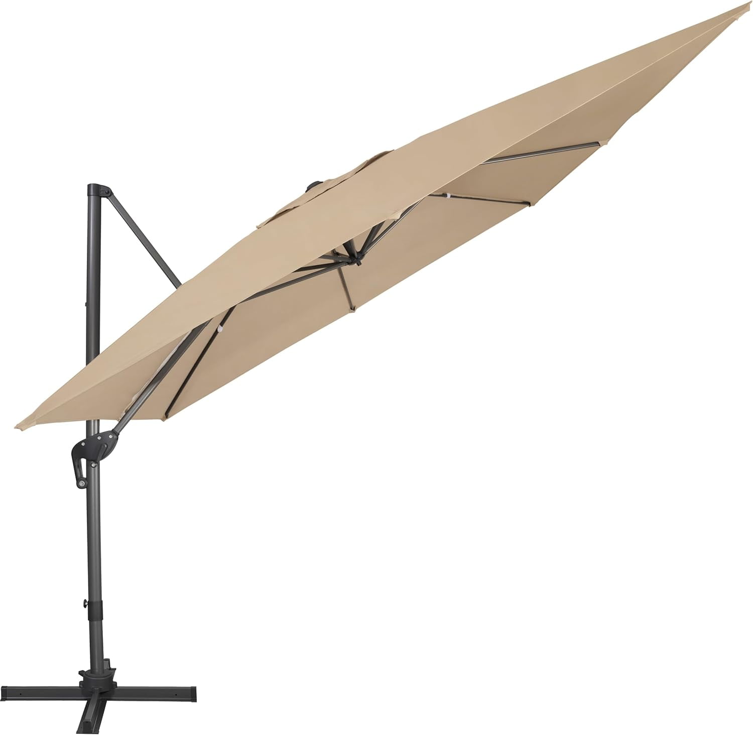 Sunnyglade 10x10Ft Cantilever Patio Umbrella Square 360° Rotation ...