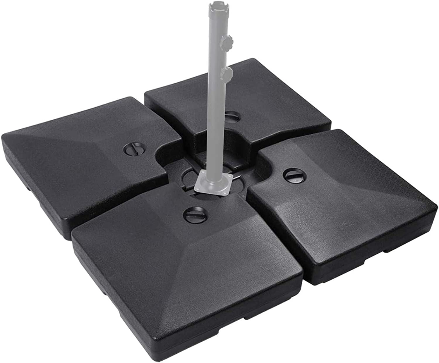 Sunnyglade 4pcs 200LB Square Patio Umbrella Base Water Filled Umbrella ...