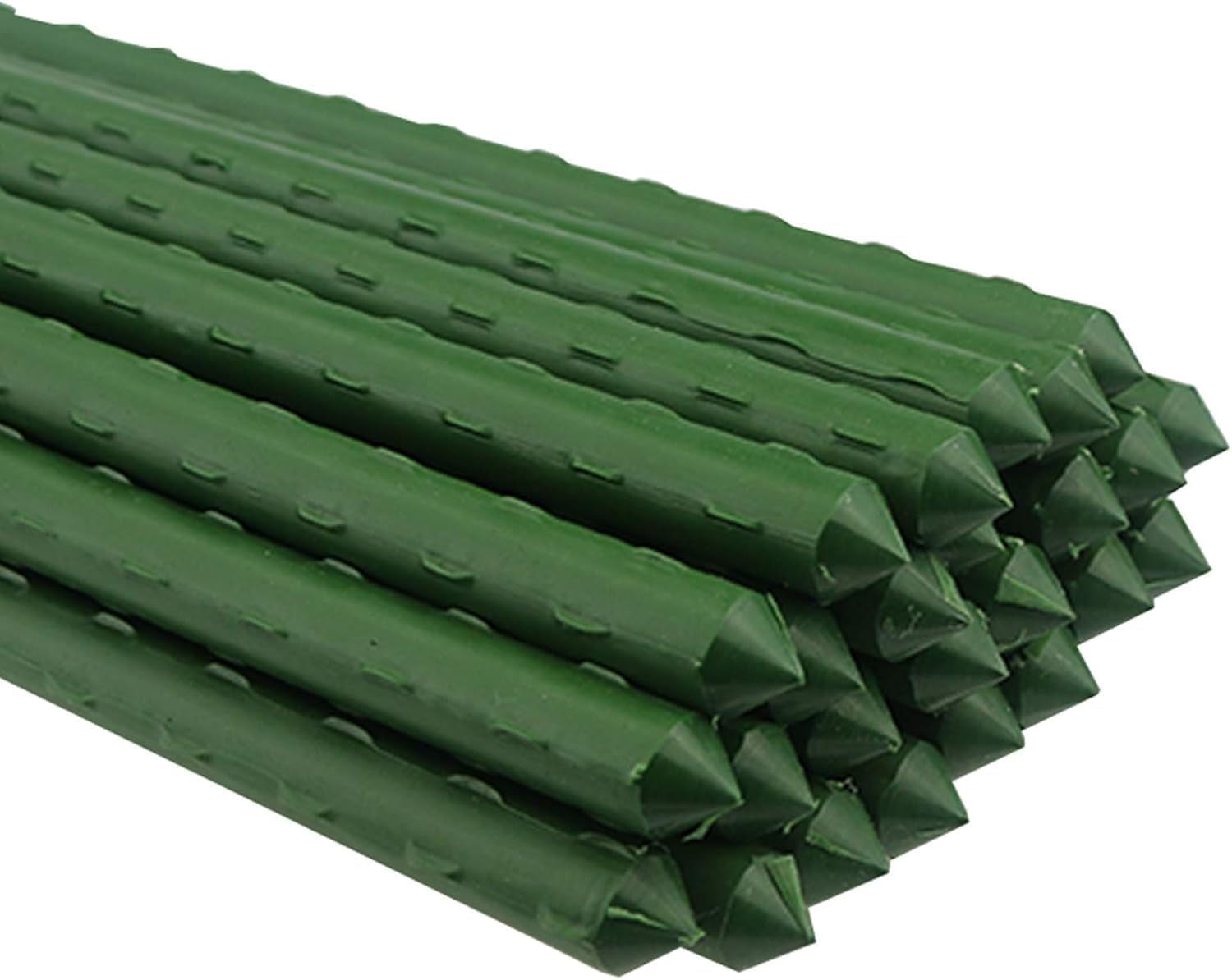 Sunnyglade 72 Inch Garden Stakes, Tomato Stakes Plastic Coated Metal ...
