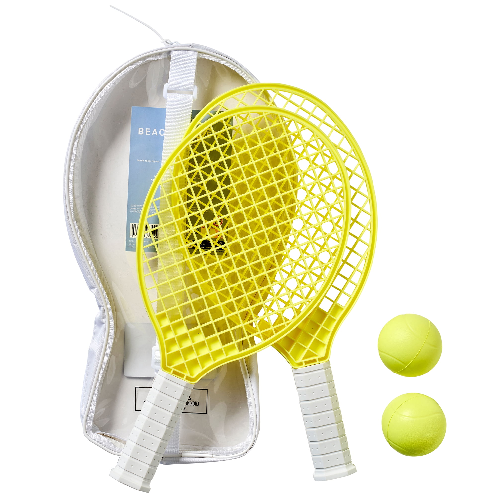 Sunnylife: Beach Rackets - La Mer Limon - 2 Soft Foam Handle Bats & 2 ...