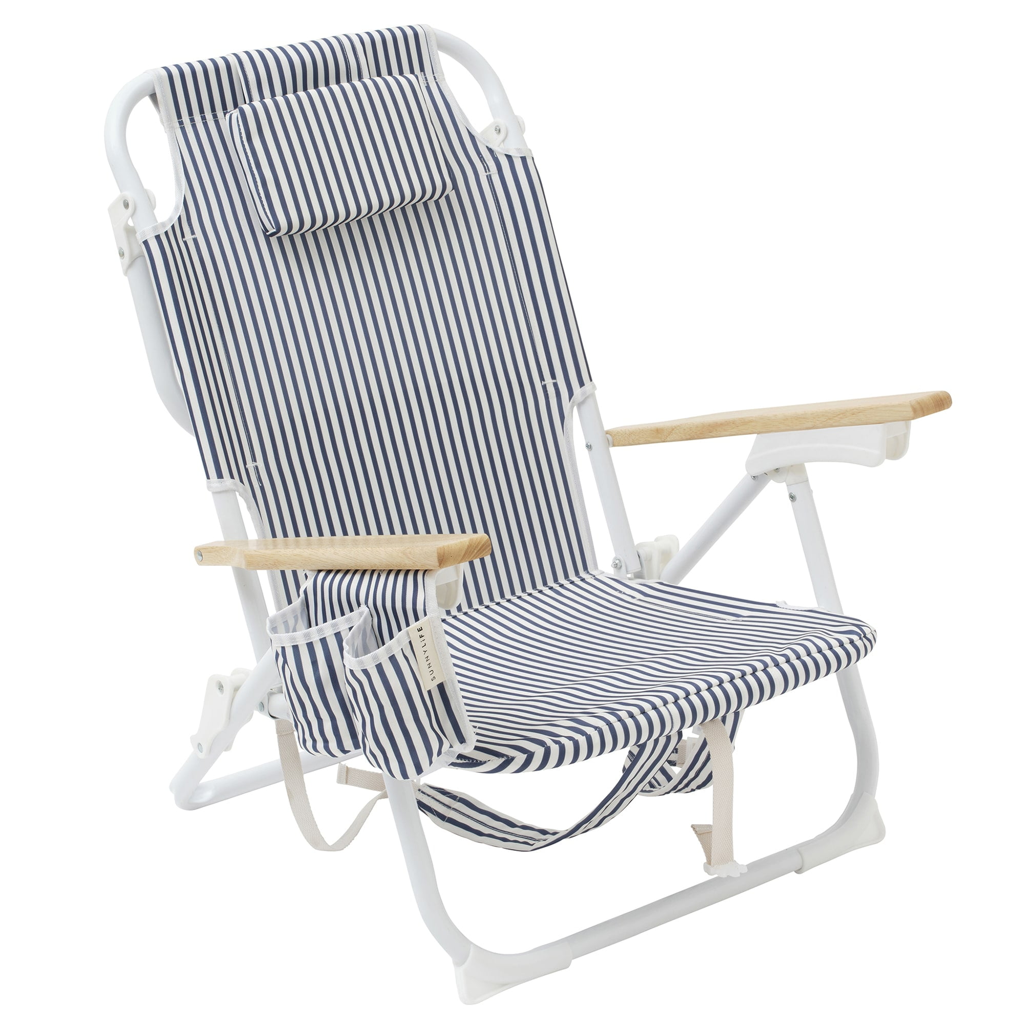 Sunnylife: Luxe Beach Chair - The Resort Coastal Blue - Fabric Lounger ...