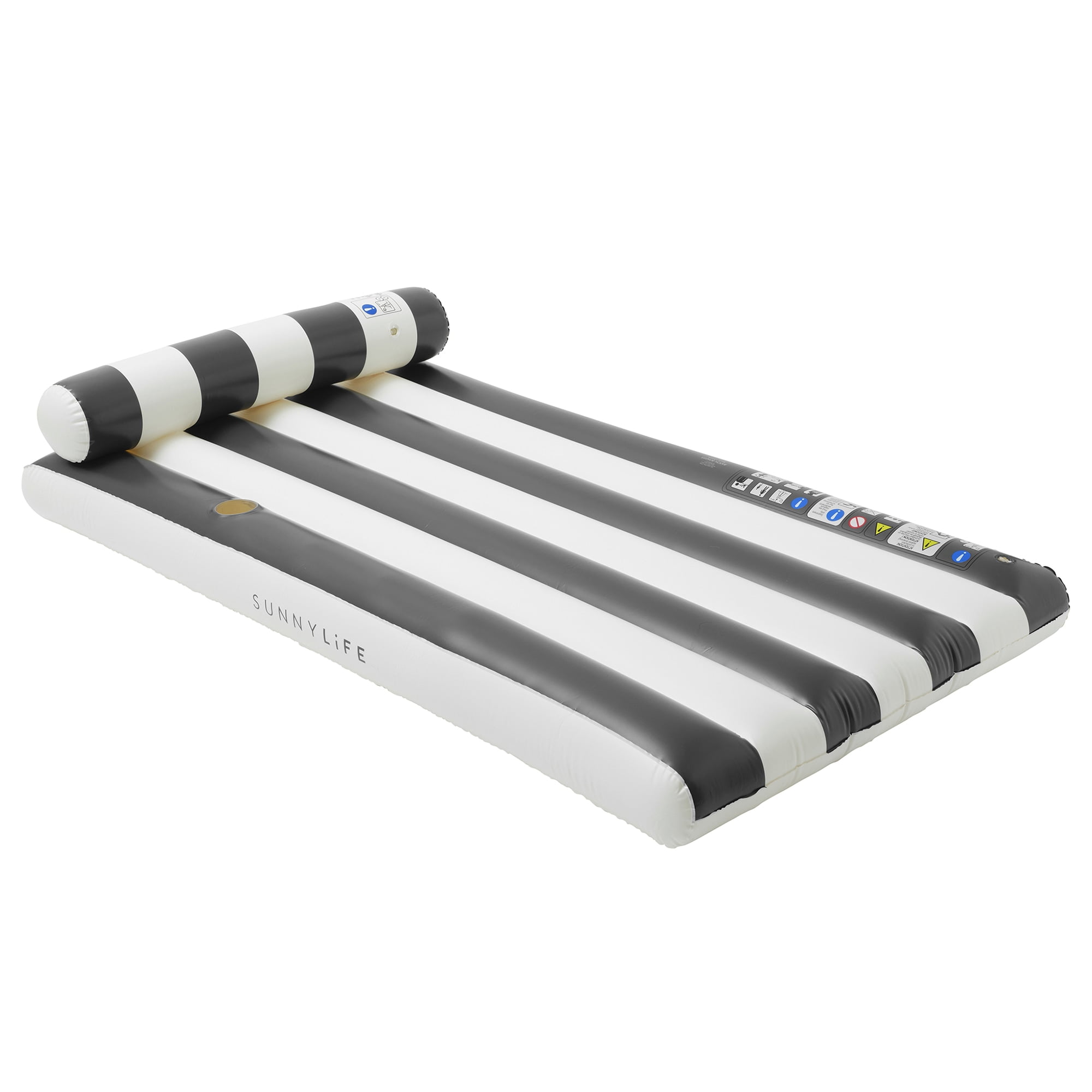 Sunnylife: Luxe Lilo - Black Stripe - 70 x 41" Inflatable Pool Float ...