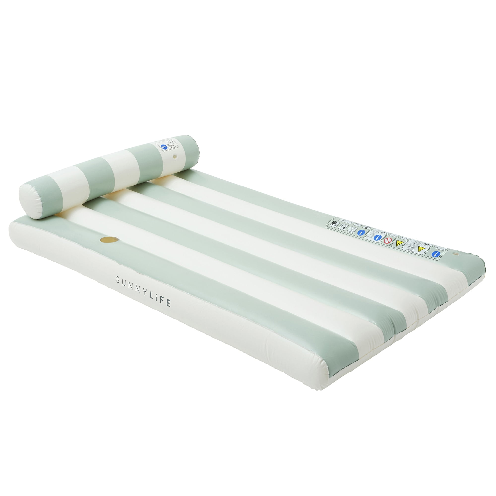 Sunnylife: Luxe Lilo - Green Stripe - 70 x 41" Inflatable Pool Float ...