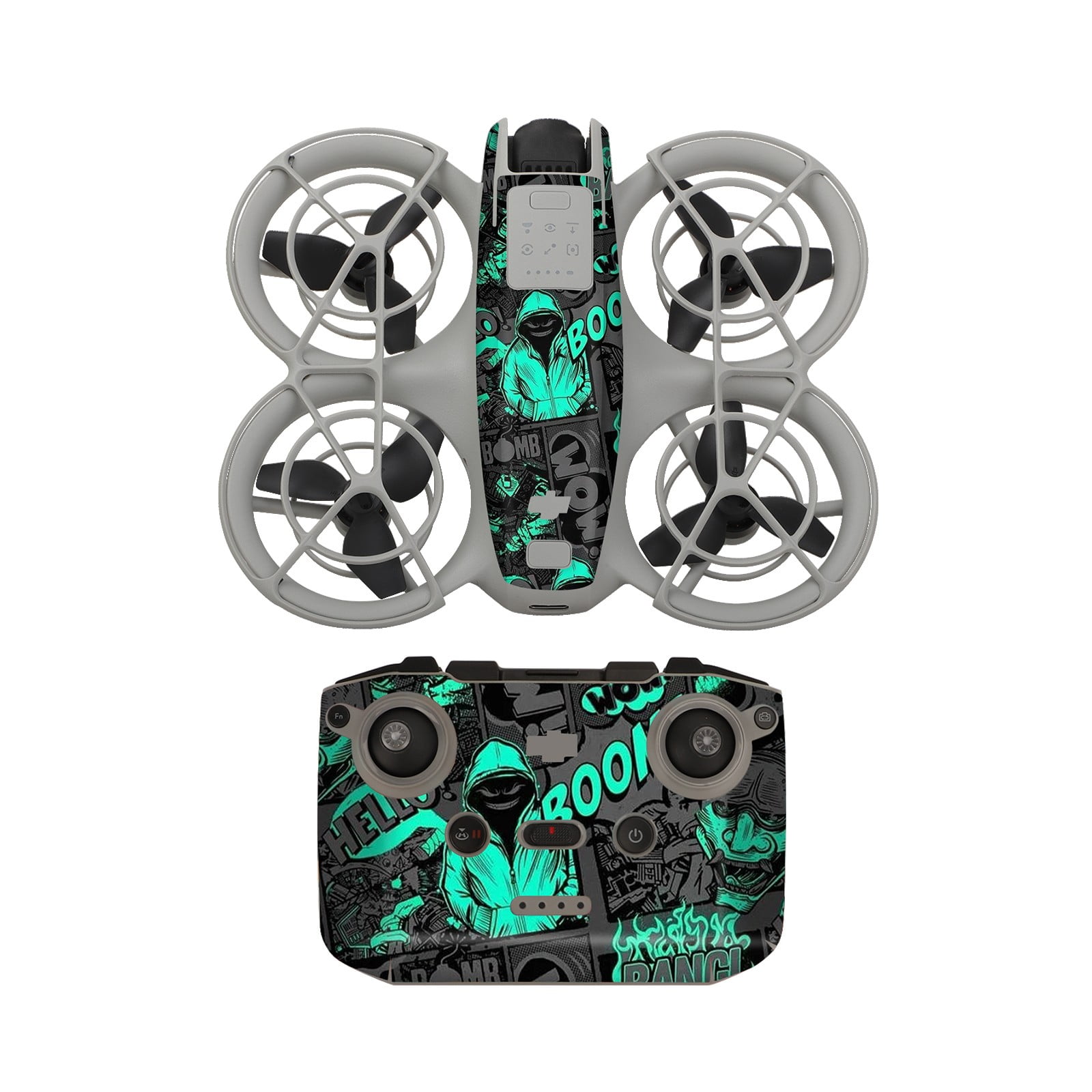 Sunnylife Sticker Set for DJI NEO Sticker PCV Cool Skin Remote Drone ...
