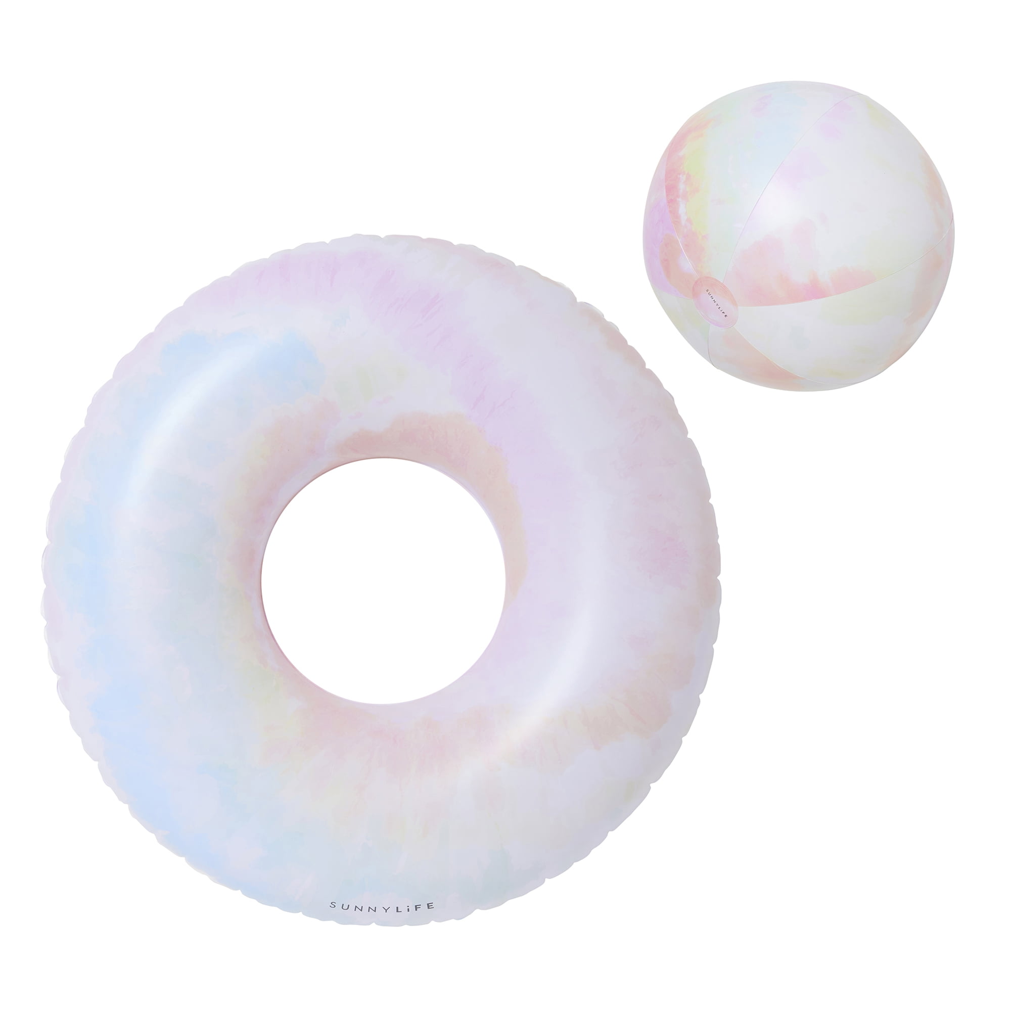 Sunnylife: Tube Pool Ring & Ball Set - Tie Dye - Inflatable Float ...