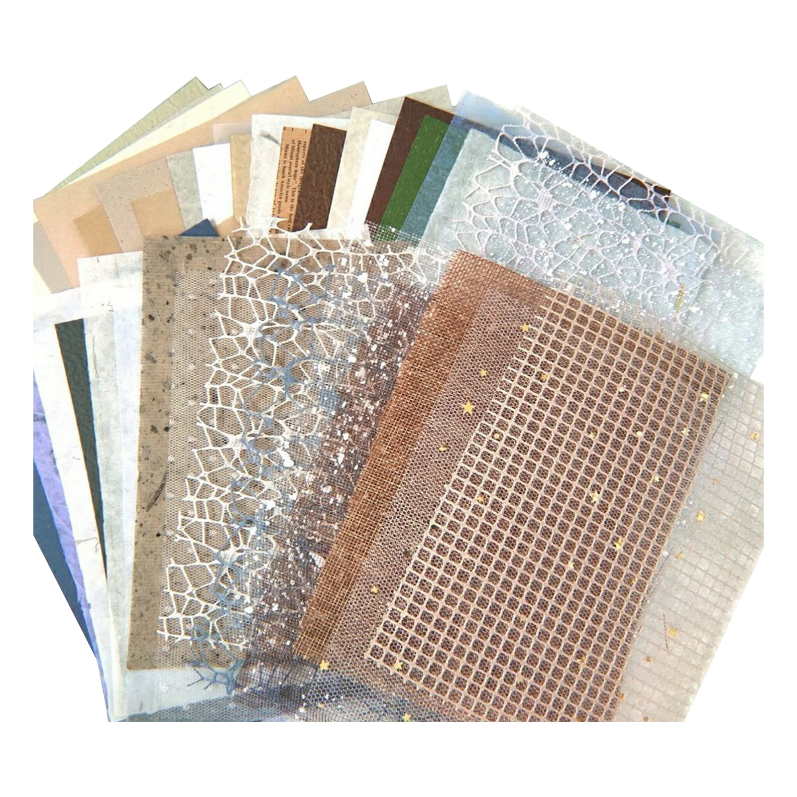 Sunnymall Diy Special Paper 30/40pcs Mixed Textured Scrapbook Paper Set ...