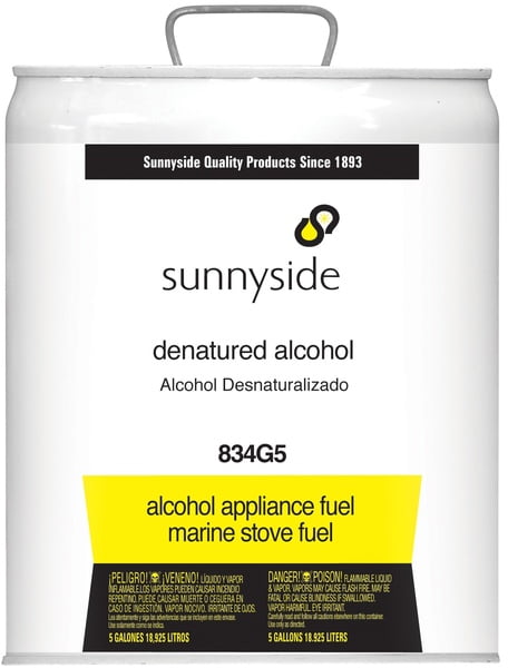Sunnyside 834G5 Clean Burning Fuel Denatured Alcohol 5 gal - Walmart.com