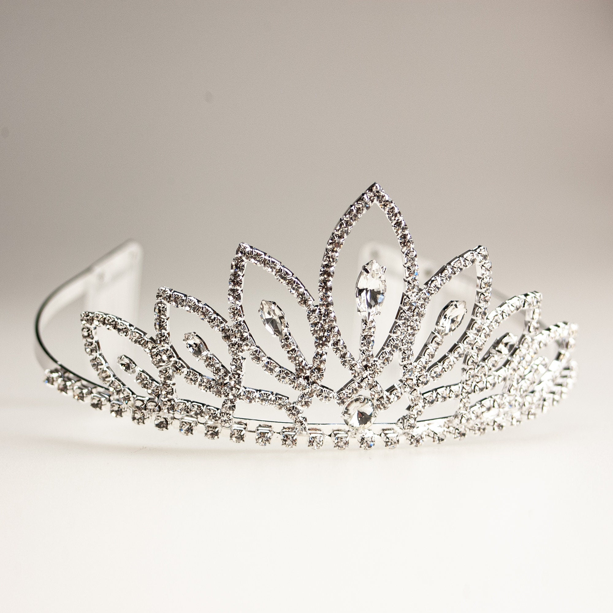 Sunnywood Rhinestone Bridal and Prom Tiara with Elegant Marquise Design ...