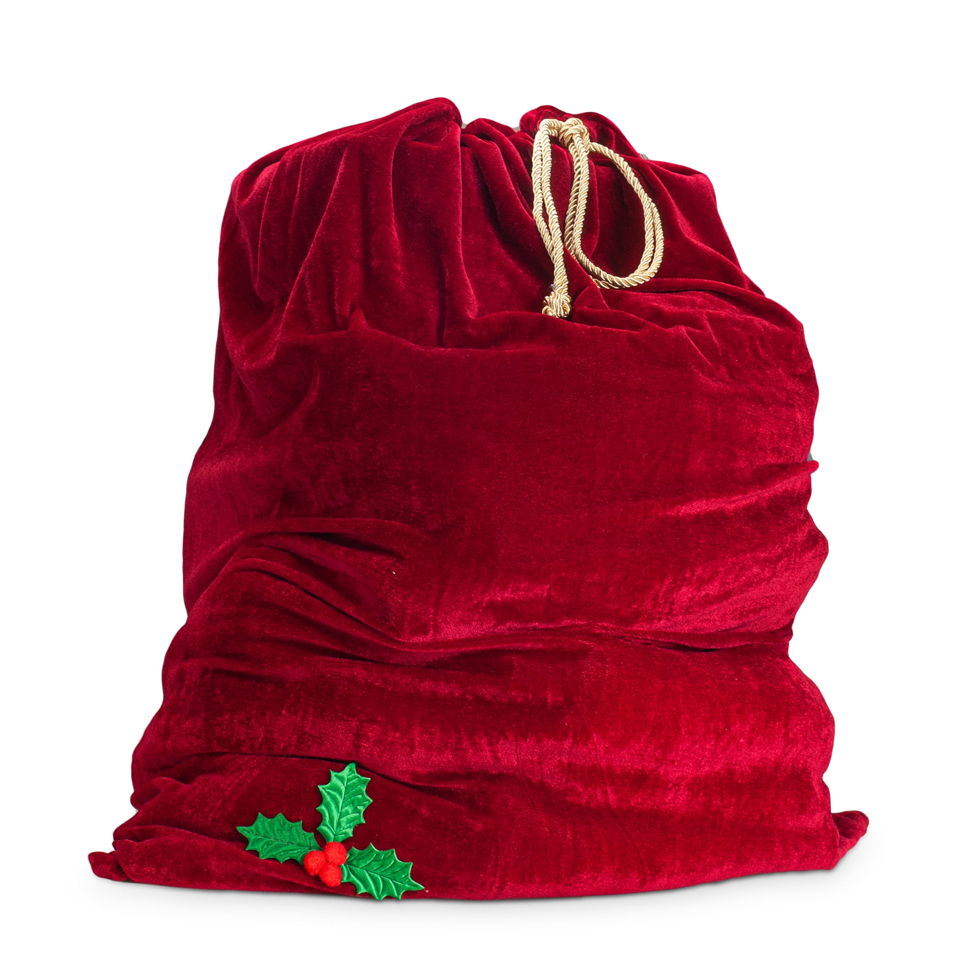 Sunnywood Santa Drawstring Gift Bag in Red - Walmart.com