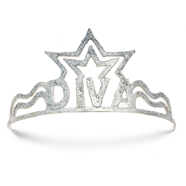 Sunnywood Star Diva Glitter Tiara Adult Costume Accessory - Walmart.com