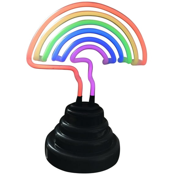 Sunology Small Neon Desk Lamps - Rainbow / Black Tier - Walmart.com