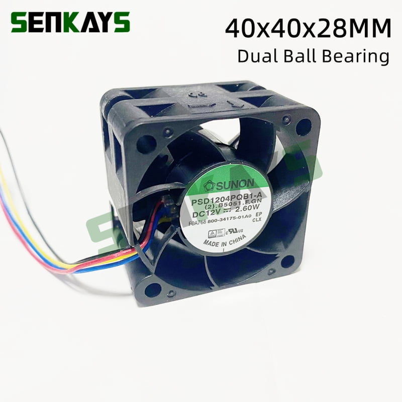 Sunon 40x40x28mm 4cm 4028 Server Fan 12V 2.6W 1U 2U Server Fan ...