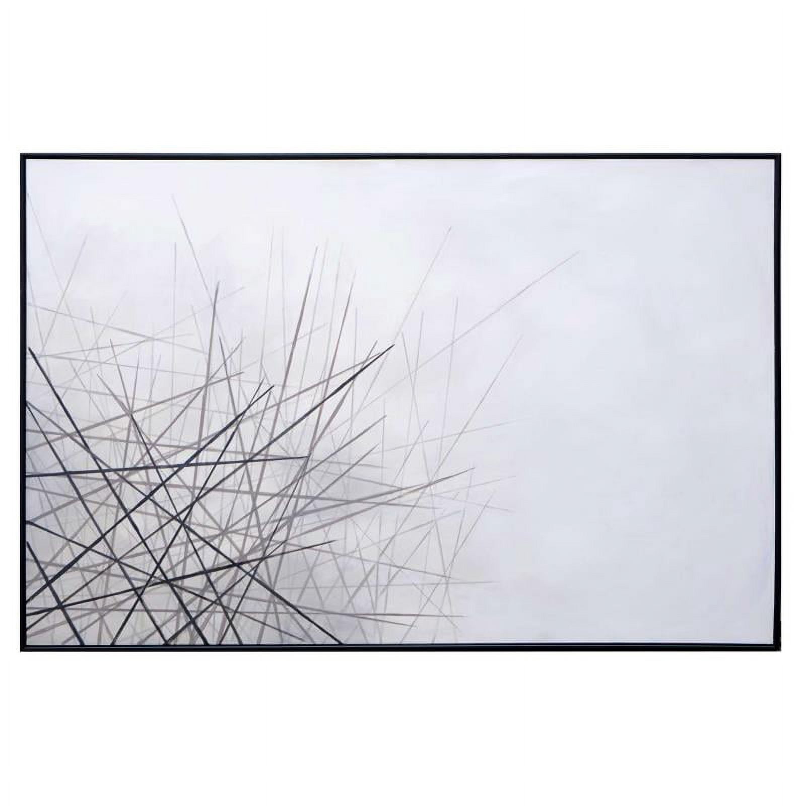 Sunpan 72" Modern Canvas and Wood Fleeting Wish Wall Art in Black/Gray ...