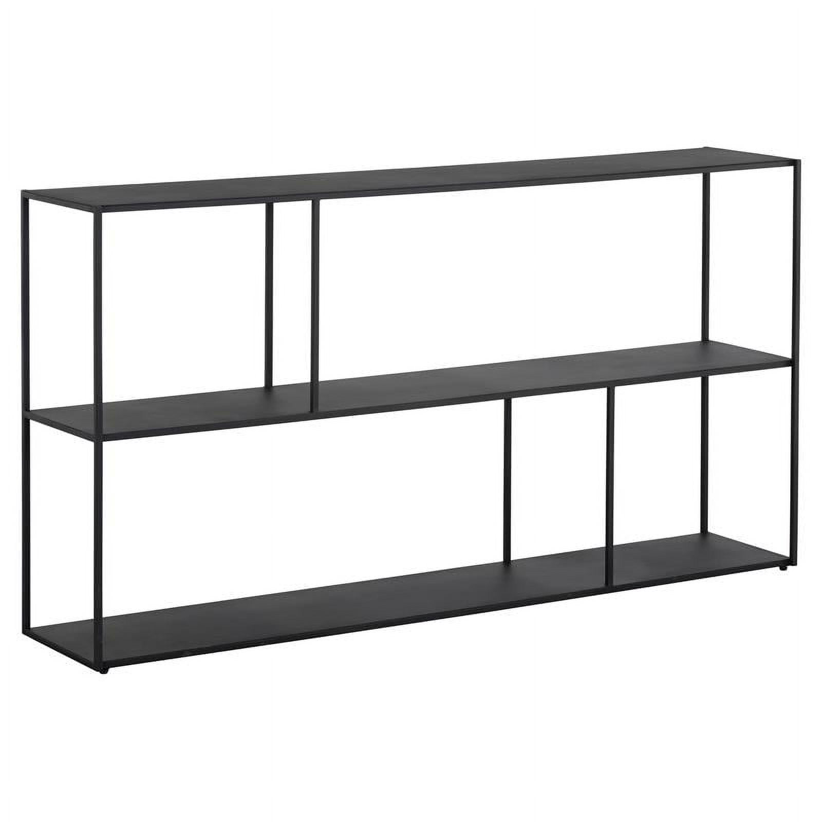Sunpan Eiffel 60" Rectangular Modern Metal Large Low Bookcase in Matte ...