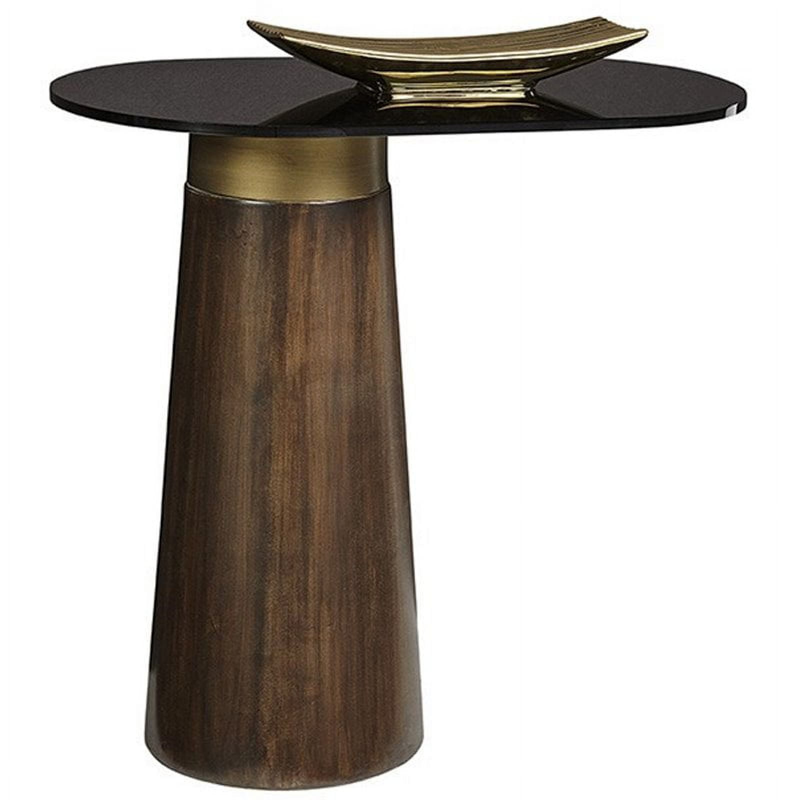 Sunpan Lamont 22.25" Modern Concrete and Glass End Table in Brown ...