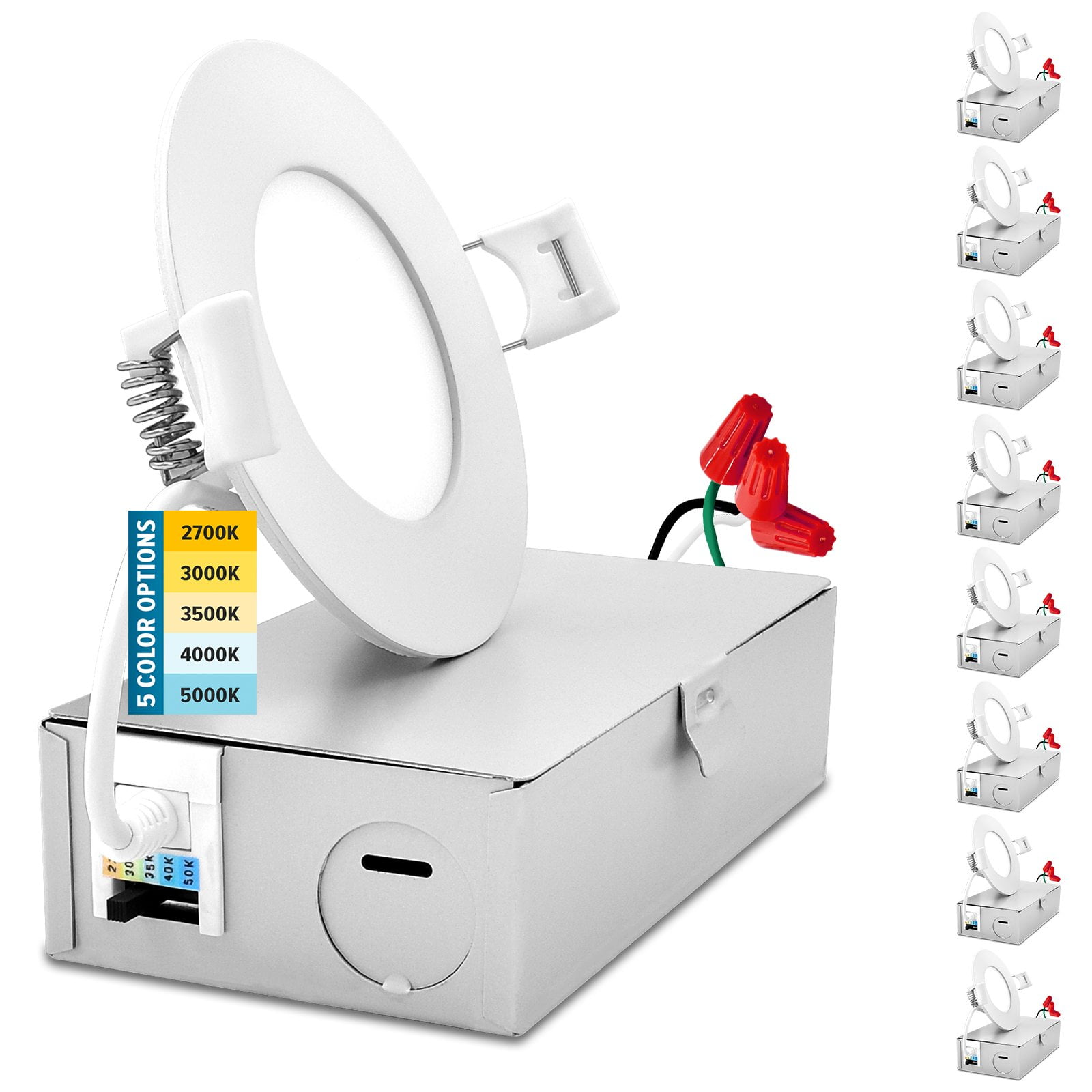 Sunperian 4 inch Recessed Lighting LED Can Light, 5 Color Options, 10W ...