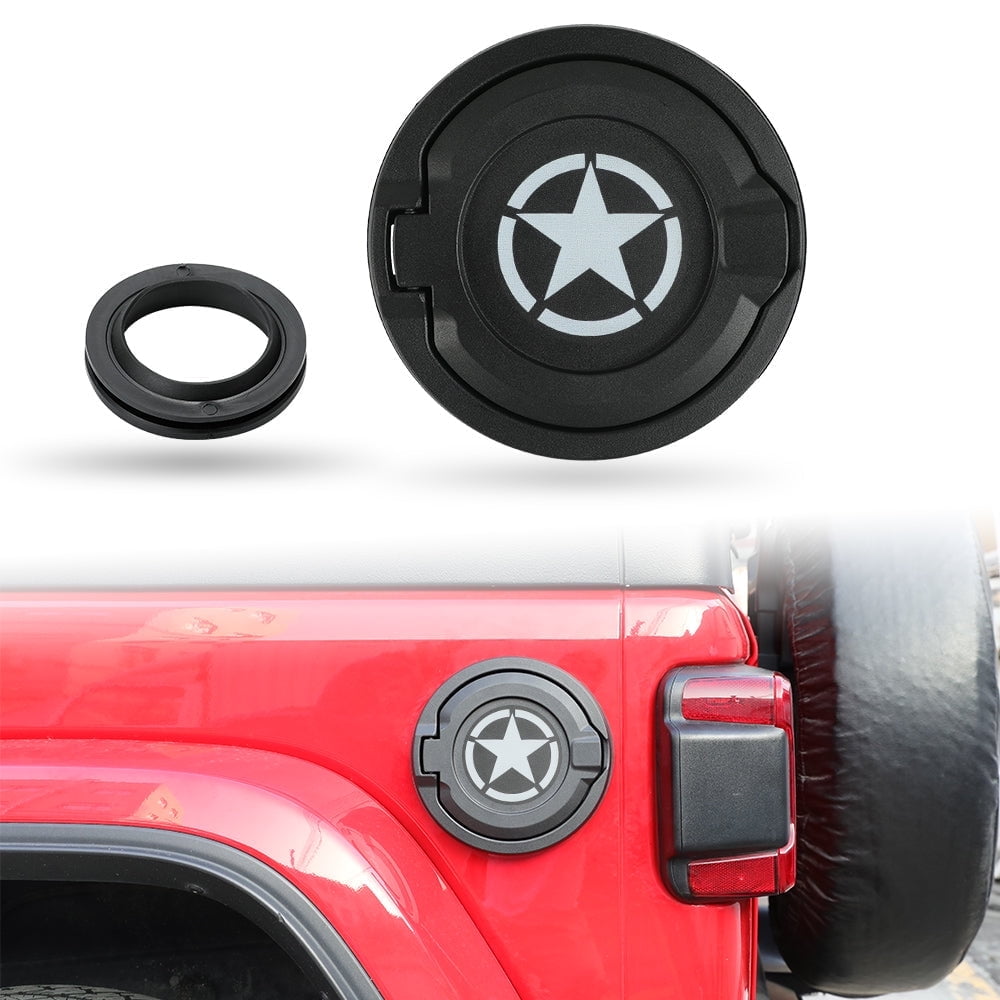 Sunpie Gas Cap Cover & Fuel Doors with Pentagram Pattern for 2018-2025 ...