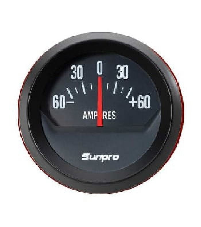 Sunpro CP8214 StyleLine Ammeter - Black Dial - Walmart.com