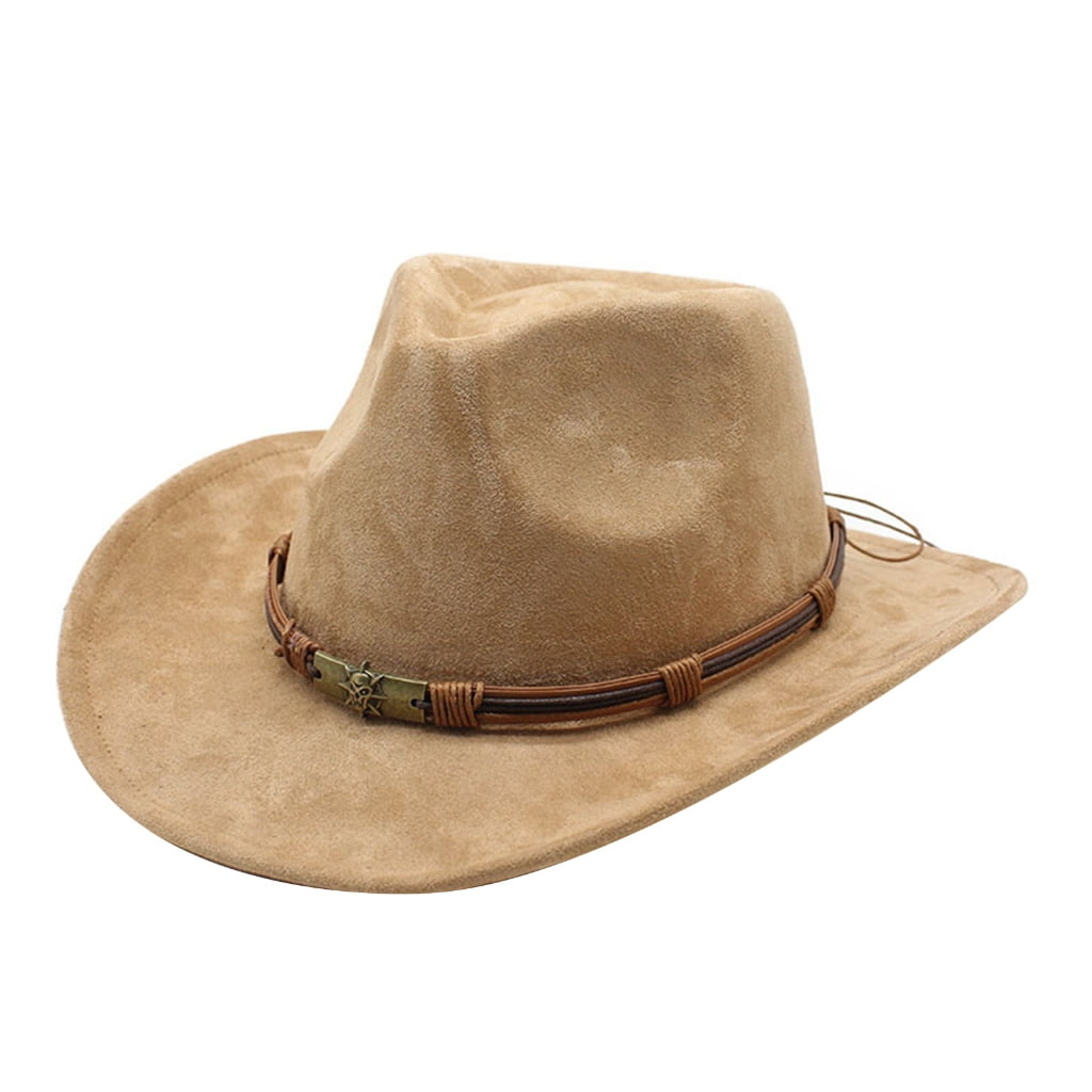 Sunproof Large Curved Brim Hat Western Cowboy Hat with Ethnic Style Hat ...