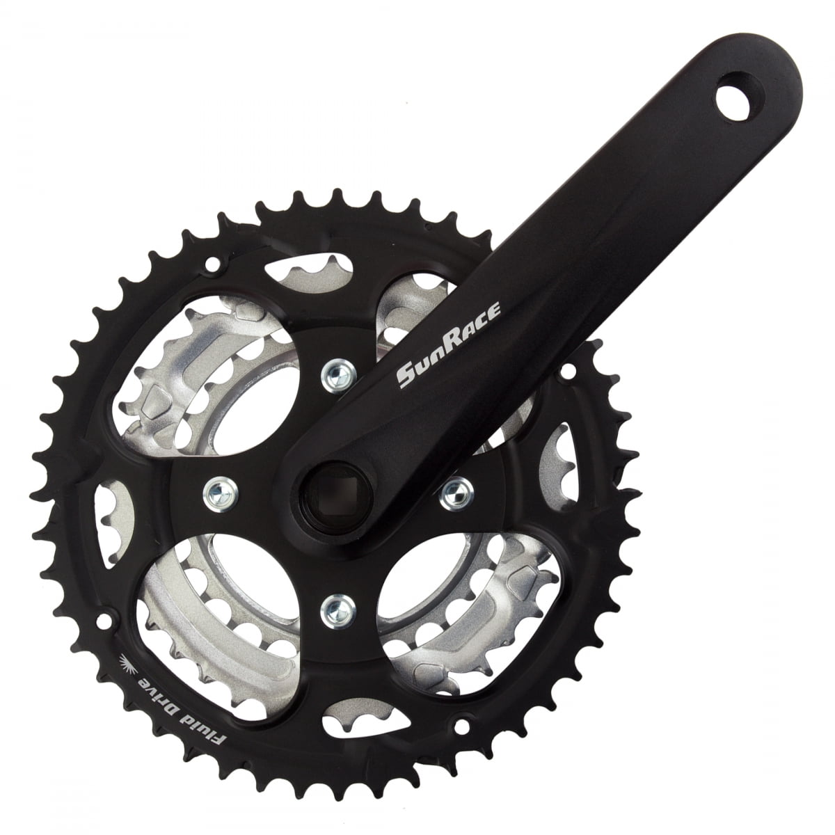 Sunrace FC-M300 Crankset 170x48/38/28 Aluminum 129mm JIS Square Taper ...