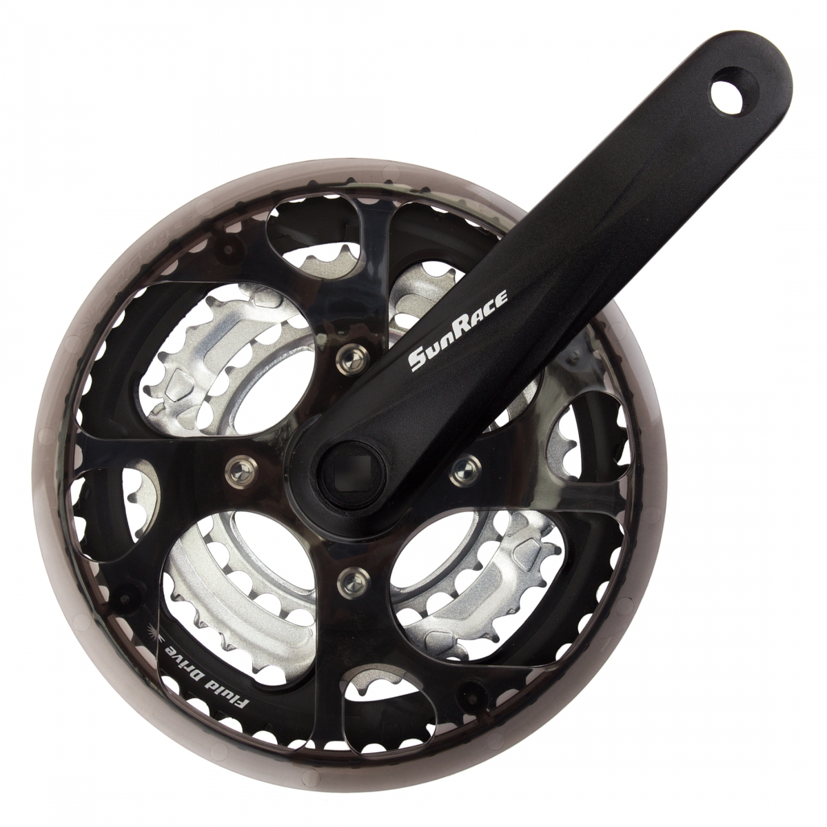 Sunrace FC-M300 Crankset w/ Chainguard 170x48/38/28 129mm JIS Square ...