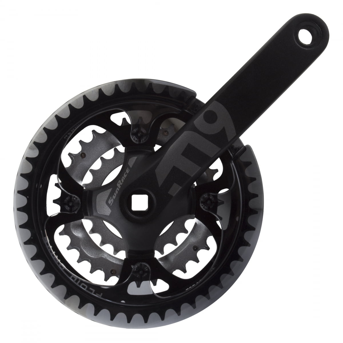 Sunrace FCM914 Crankset 175x44/32/22 Square Taper Black/Silver ...