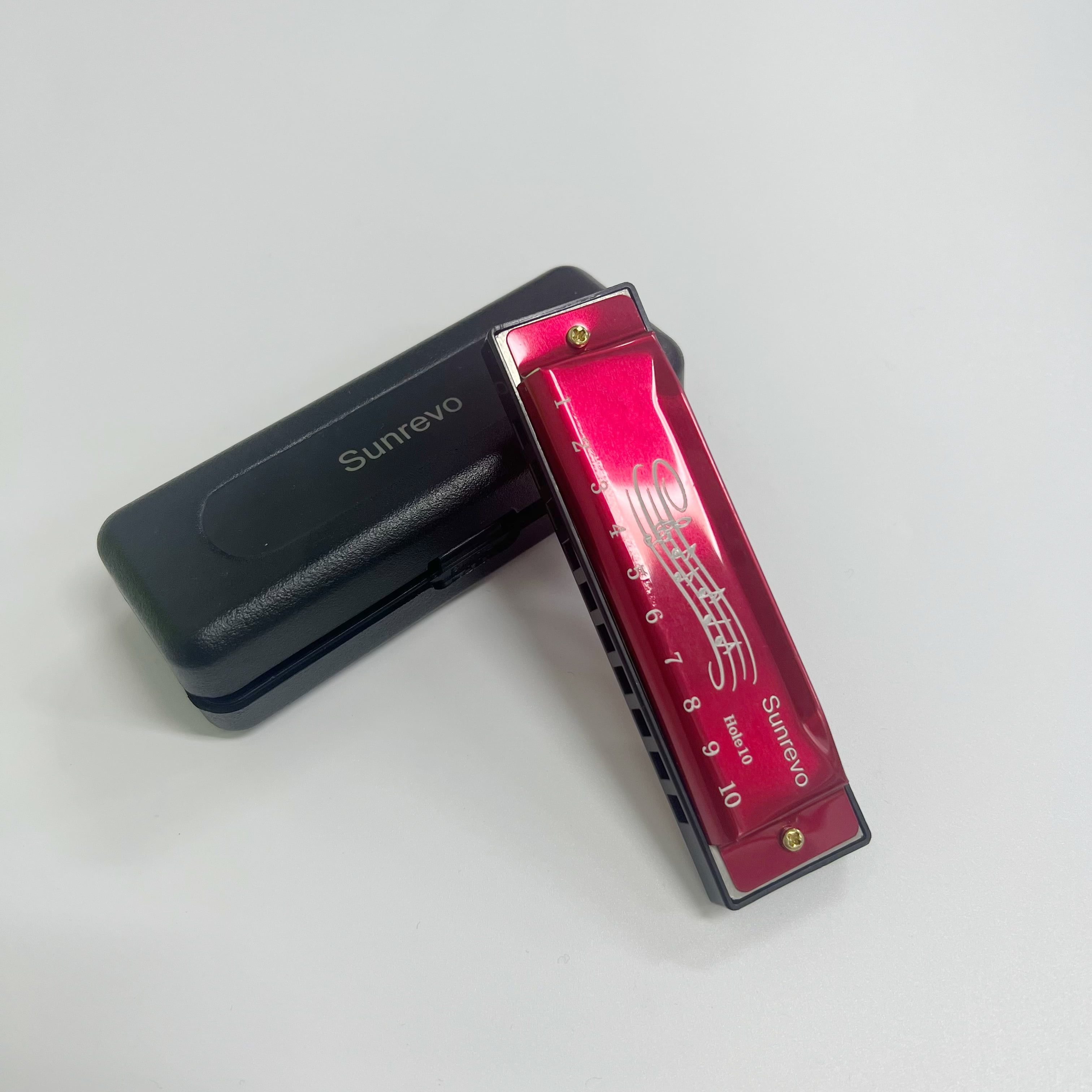 Sunrevo Diatonic Harmonica Bb, 10 Holes 20 Tones Blues Harp Mouth Organ ...